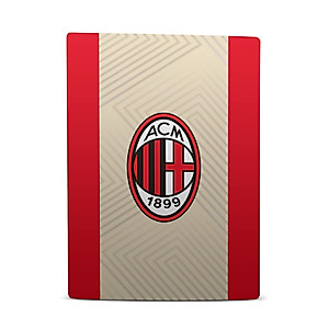 Head Case Designs Officially Licensed AC Milan Away 2021/22 Crest Kit Vinyl Faceplate Sticker Gaming Skin Decal Compatible With Sony PlayStation 5 PS5 Digital Edition Console and DualSense Controller