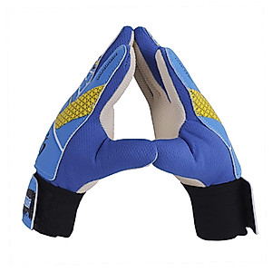 Soccer Goalkeeper Gloves for Kids Adults, Non-Slip Wear Resistant SBR Palm Football Goalie Gloves with Strong Grip Prevent Injuries Fingersave Goal Keeper Gloves for The Toughest Saves