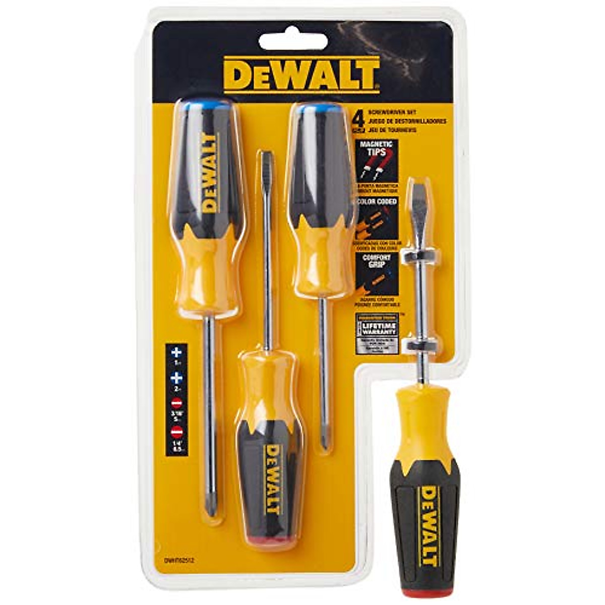 DEWALT Screwdriver Set, 4 Piece (DWHT62512) , Black