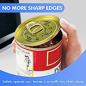 Rechargeable Electric Can Opener: Open Cans with A Simple Push of Button - Smooth Edge, Food-Safe, Automatic Handheld Can Opener for Seniors with Arthritis, Practical Kitchen Gadgets(Black)