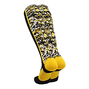 TCK Digital Camo OTC Socks (Black/Gold, Large)
