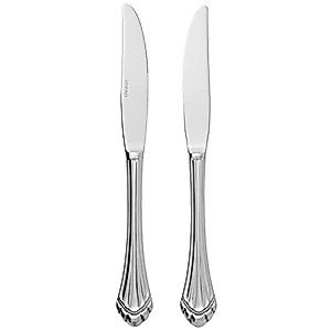 Oneida Marquette Fine Flatware Dinner Knives, Set of 4, 18/10 Stainless Steel, Silverware Set, Dishwasher Safe