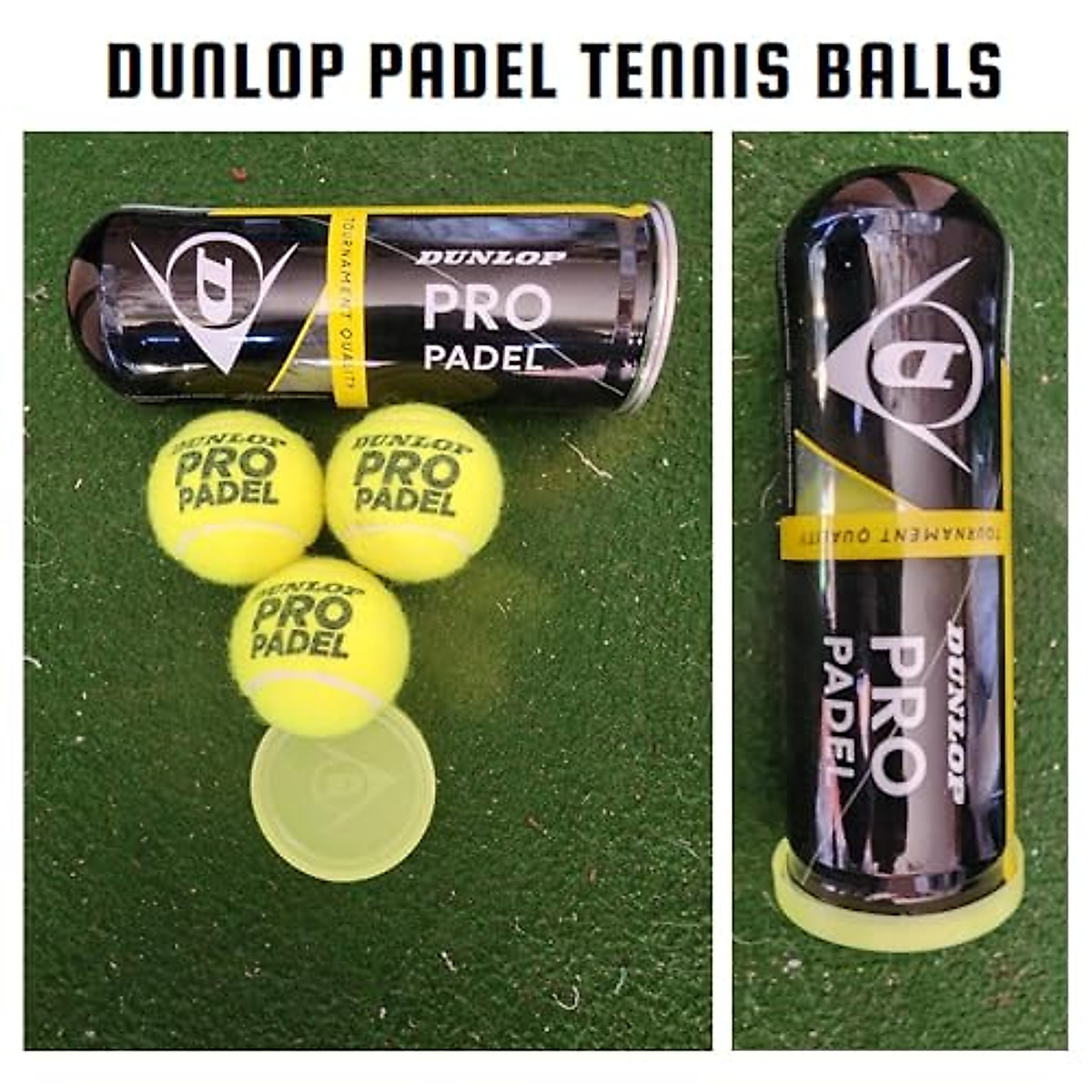 Dunlop Sports Dunlop Pro Padel, 3-ball can, Yellow