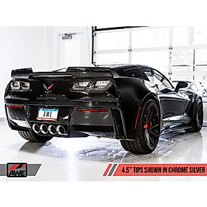 AWE Tuning 14-19 Chevy Corvette C7 Z06/ZR1 (w/o AFM) Track Edition Axle-Back Exhaust w/Chrome Tips - 3020-42073