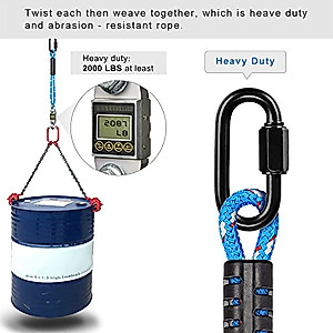 BeneLabel Poseidon Series Sewn Prusik Loops Ropes, Safety, 19", Diameter 2/5", 2 Pack, Blue