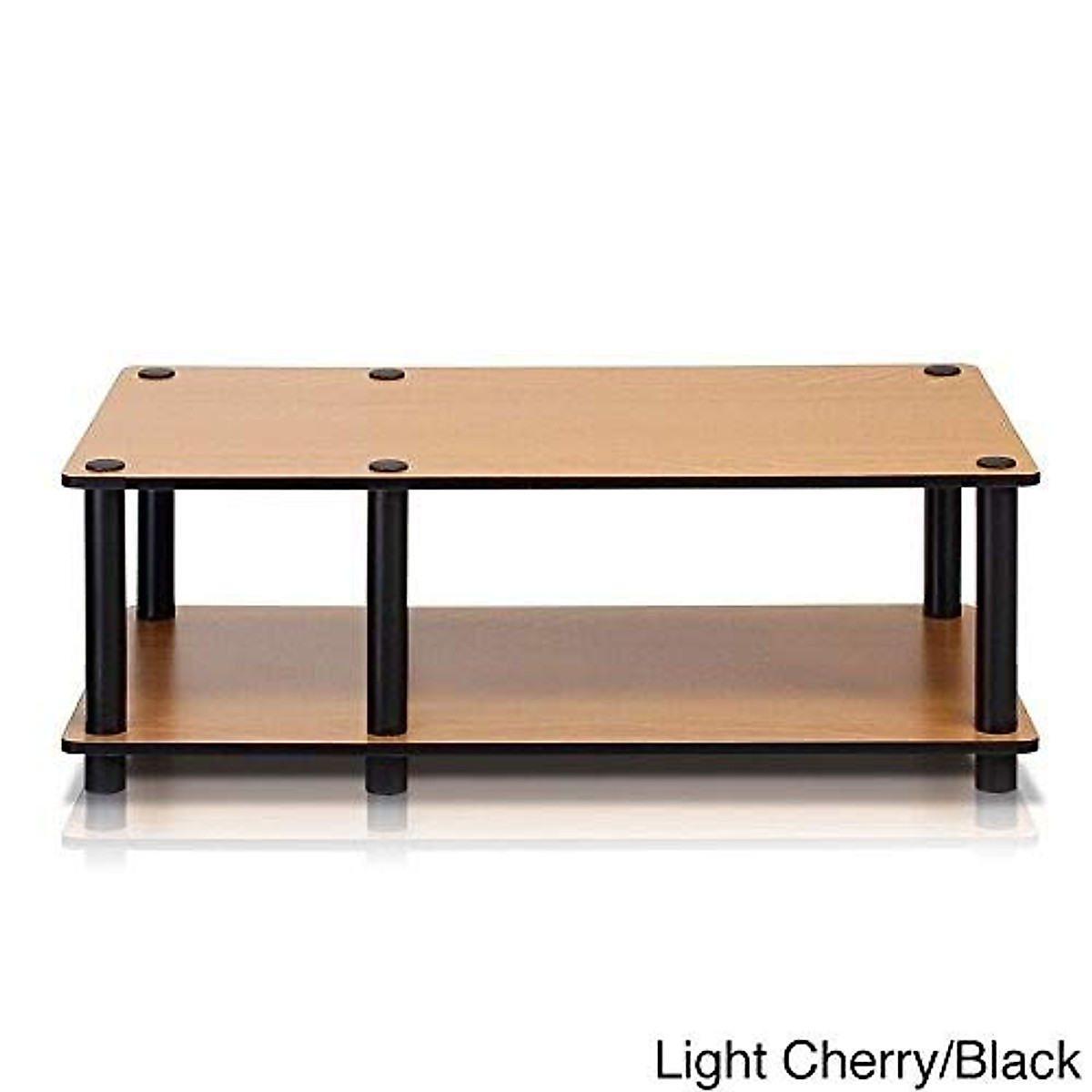 Furinno Just Mid Light Cherry Television Stand with Black Tube
