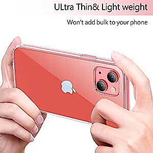 EGALO Compatible with iPhone 13 Mini Clear Case,Slim Thin Silicone Soft Skin Flexible TPU Lightweight Gel Rubber Anti-Scratches Shockproof Protective Cases Cover for iPhone 13 Mini,Crystal Clear