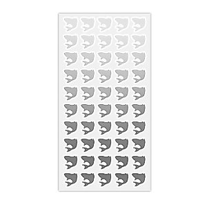 50 Wedding Meal Stickers for Place Cards - Place Card Menu Choices - Wedding Meal Choice Stickers (Silver, Fish)