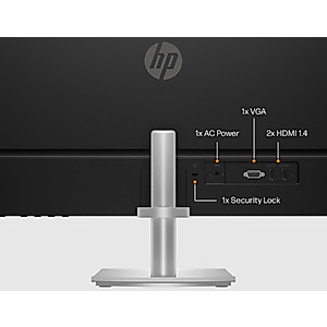 HP 27 inch 1080P Computer Monitor in Silver and Black, 27" Full HD (1920 x 1080) 75Hz Anti-Glare IPS Display with AMD FreeSync, 2 HDMI, 1 VGA, Highly Accurate Color (2024 Model) with Docztorm Dock