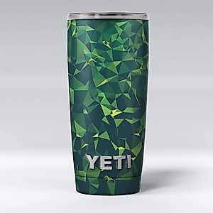Design Skinz Greenage Geometric V13 - Skin Decal Vinyl Wrap Kit Compatible with The Yeti Rambler Cooler Tumbler Cups