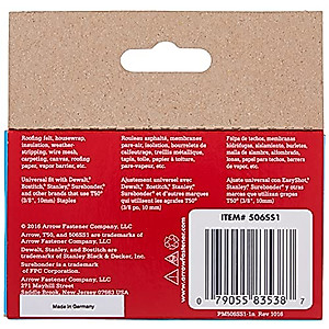 Arrow Fastener 506SS1 Genuine T50 Stainless Steel 3/8-Inch Staples, 1,000-Pack