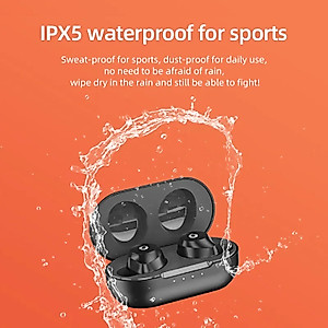 Wireless V5.1 Bluetooth Earbuds Compatible with Xiaomi Redmi 9A with Extended Charging Pack case for in Ear Headphones. (V5.1 Black)