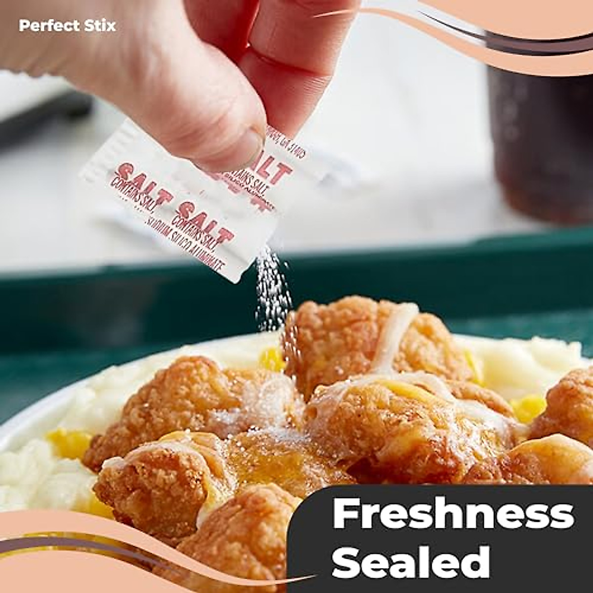 Perfect Stix - Salt and Pepper Packets-200 Salt and Pepper Packets Combo -100 of Each (200 Total Packets)