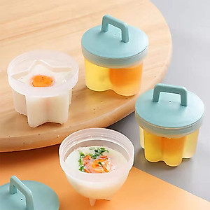 Egg Poacher - Hard Boiled Eggs without the Shell 5 Pcs Egg Poacher for Hard Boiled Eggs Non-stick Egg Cooker