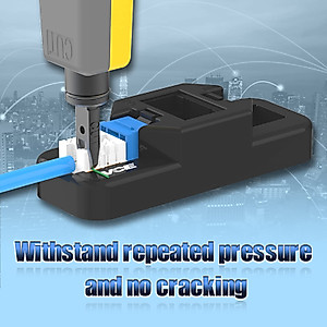 VCE RJ45 Cat6 Keystone Jacks Slim Profile UL-Listed 25-Pack, 90-Degree Ethernet Punch Down Keystone Jack Adapter-Blue