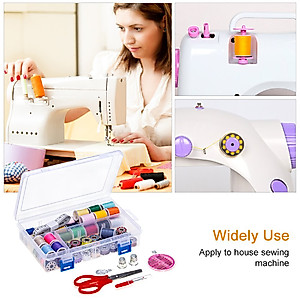 NEX Sewing Thread Set 64 PCS Assorted Sewing Threads with Bobbins Case Thread Spools for Basic Sewing Machine, Emergency and Travel