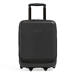Vera Bradley Women's Hardside Underseat Rolling Suitcase Luggage, Black, One Size
