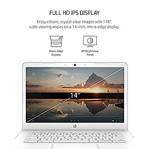 HP Chromebook 14 Laptop, Dual-core Intel Celeron Processor N3350, 4 GB RAM, 32 GB eMMC Storage, 14-inch FHD IPS Display, Google Chrome OS, Dual Speakers and Audio by B&O (14-ca051nr, 2020)