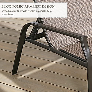 Ulax Furniture Outdoor Chaise Lounge, Adjustable Folding Patio Sling Chaise, Lounger Chairs, Patio Reclining Chaise for Balcony, Beach, Yard, Set of 2