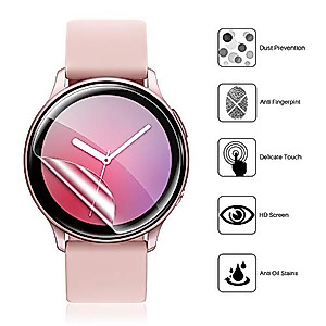 LK 6 Pack Samsung Galaxy Watch 5 40mm / Galaxy Watch 4 40mm / Galaxy Watch Active 2 40mm, [UPGRADE] Max Coverage, HD Clear Soft film, Smart Watch film for Galaxy Watch 40mm, Anti-Scratch Self-Healing