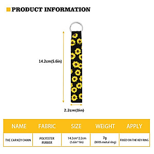 INSTANTARTS Auto Keychain Lanyard Wristlet Strap Breast Cancer Awareness Hand Wrist Landyard Key Chain with Metal Ring for Car Keys, Camera, Cell Phone, Backpack