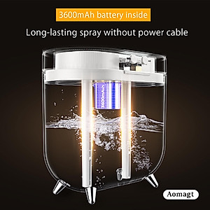 Aomagt Humidifiers for Bedroom, Nursery, Office, Plants,2L Cool Mist, Auto-Shut Off, Super Quiet, Brilliant 7 Colors Light, Top Fill, Lasts Up To 25 Hours,Easy to Clean