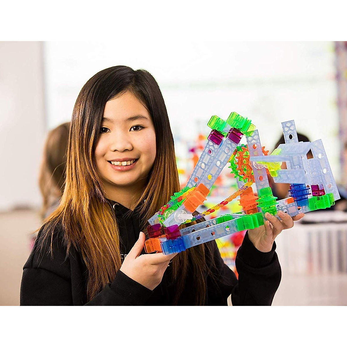 Brackitz Mini STEAM Education Center | STEM Construction Building Block Toy | Sensory Learning Toys for Children PreK-6 | 204 Pc Set