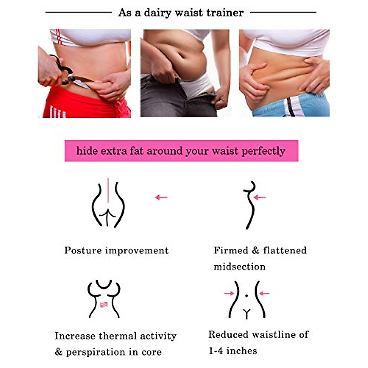 GainKee Corset Waist Trainer for Women-(6X-Large, Belt) Neoprene Workout Sweat Vest Body Shaper