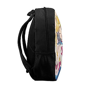 GOERTPO Anime Pretty Girl 3D Printed Backpack Boys Girls Backpack Lightweight Rucksack Backpack Picnic/Work/Travel - 17 Inch