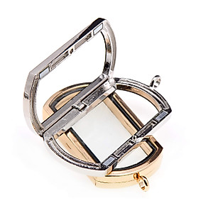 Paialco Magnetic Rectangle Glass Window Floating Locket Pendant Necklace - Black