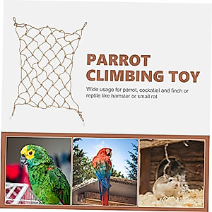 Mipcase Climbing Swing Lovebirds Rat Cage Stand Hammock Perch Accessories Net Reptile Conure Ferret Exercise Toys Hanging Cockatoo Birdcage Cockatiel Toy for Decor Pet Animal Bird Macaw