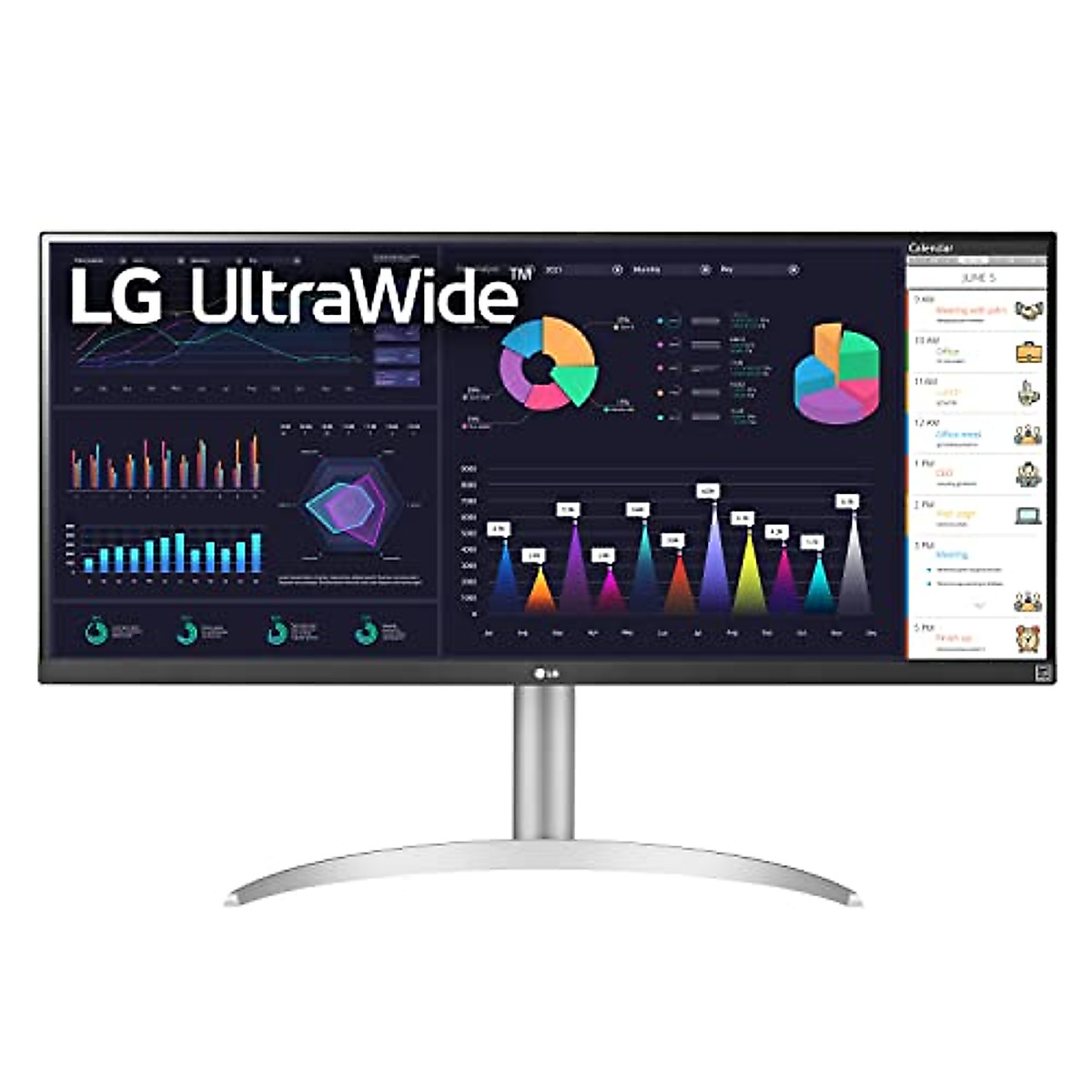 LG 34WQ650-W 34 Inch 21:9 UltraWide Full HD (2560 x 1080) 100Hz IPS Monitor, 100Hz Refresh Rate with RGB 99% Color Gamut, VESA DisplayHDR 400, USB Type-C, AMD FreeSync, Tilt/Height Adjustable Stand