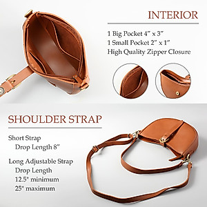 Vegan Leather Vintage Shoulder Bag For Women (Black)