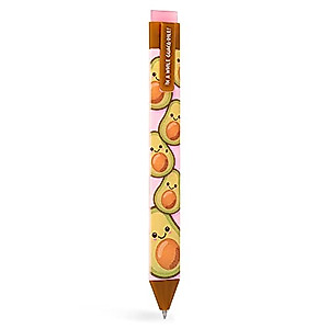 New Pen Bookmark with Refills | Erasable Ballpoint Gel Pen and Bookmark 3-in-1 | Ink Novelty Pen with Eraser | Page Marker | Book Marker | Page Holder Clip | Gift for Reader and Writer (Avocado)
