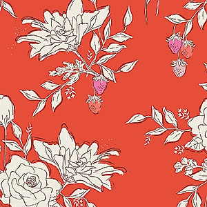 Art Gallery Fabrics Art Gallery Sonata Pastoral Crescendo Fabric, Orange