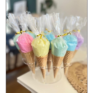 Lupy Lups! Cotton Candy Party Pack 0.5 oz each - Individually Wrapped- Pastel Candy for Stocking, Treats, Party Favors, Buffet table and Piñata (Assorted)