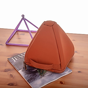 TOPFUND Artificial Leather Carrying Case for Packing Crystal Singing Pyramid 6 inch