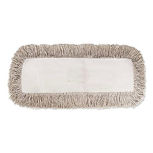 Boardwalk BWK1312 12 in. x 5 in. Cotton Dust Mop Head - White