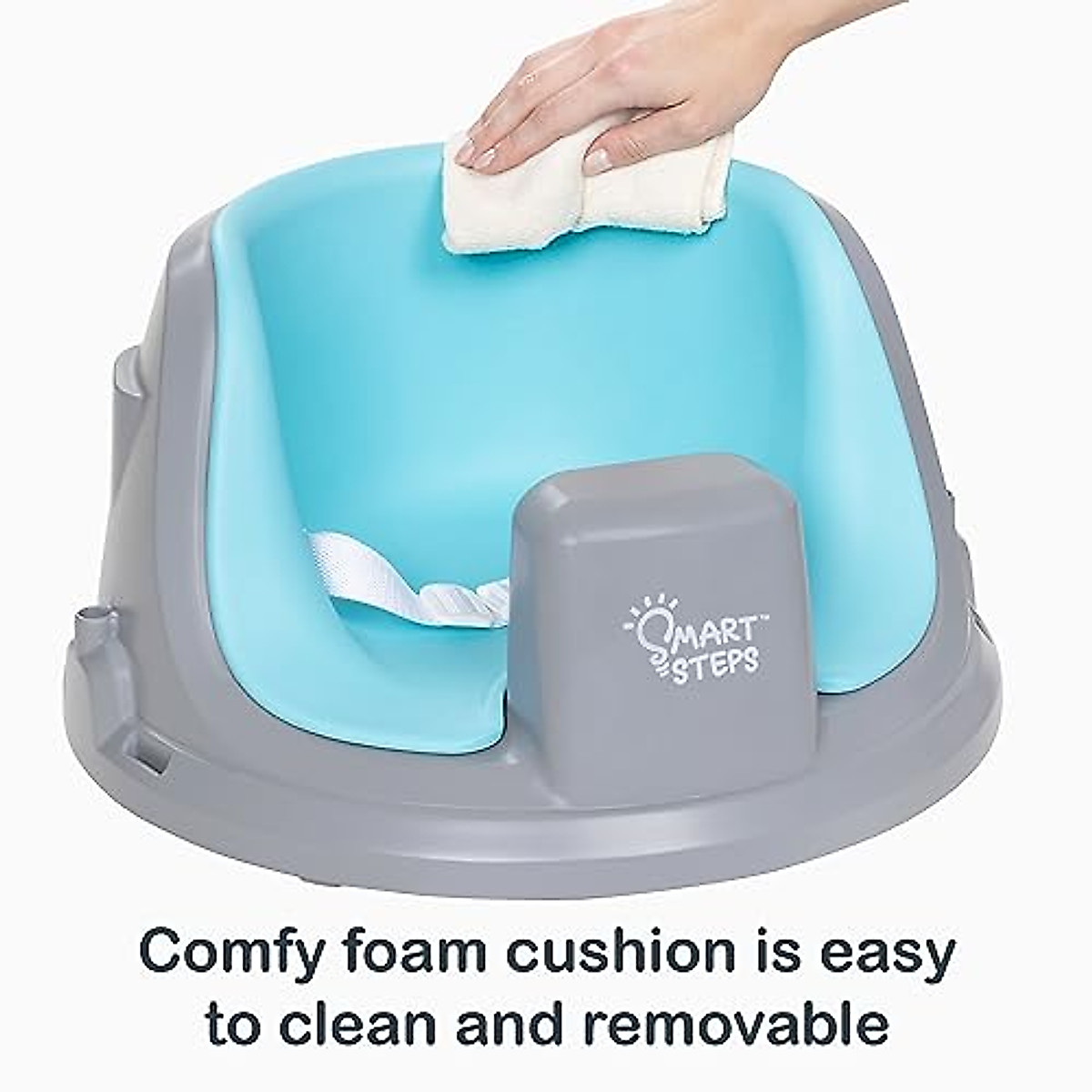 Smart Steps Explore N’ Play 5-in-1 Activity to Booster Seat with STEM Toys, Blue Safari Fun