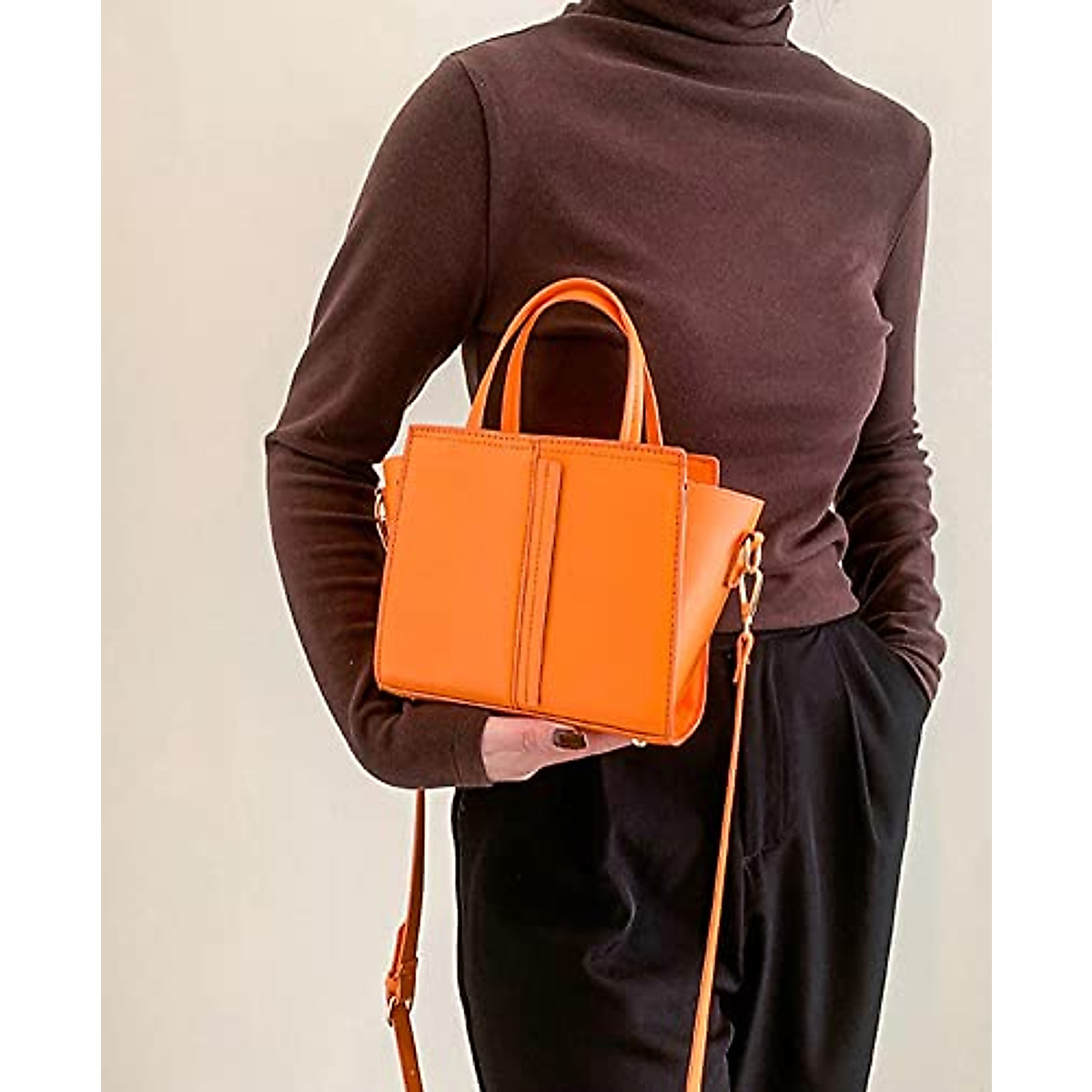 Crossbody Bags for Women Soft PU Leather Fashionable Small Tote Handbag Satchel Purses 2023