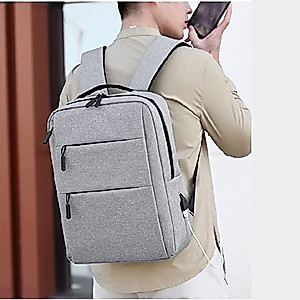 Multipurpose Go Travel Laptop Backpack,Extra Large Anti Theft College School Backpack for Men and Women with USB Charging Port (Gray)
