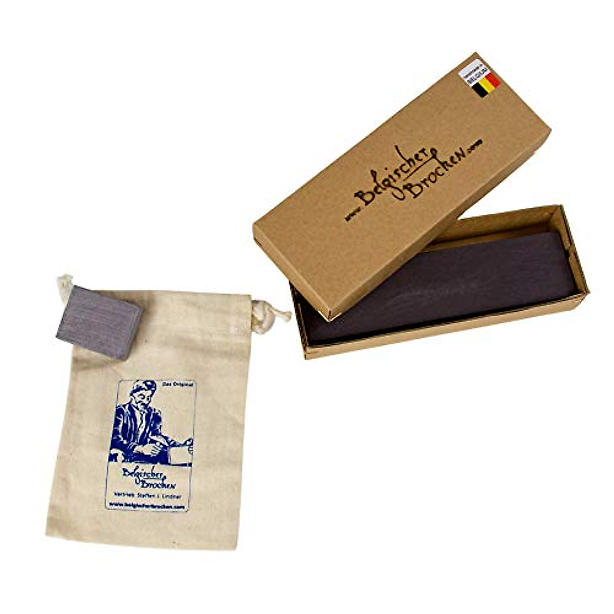 BLUE BELGIAN WHETSTONE original 5,90x1,57in I Grinding stone for knives & tools I Sharpening stone for extra fine grinding effective & highest precision I Incl. slurry stone I Grain 5000-6000