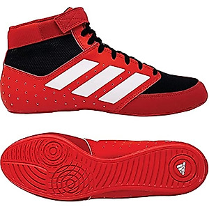 adidas Men's Mat Hog 2.0 Wrestling Shoes, Red/Black/White, 8