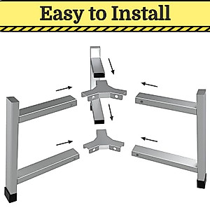 WINTRON Firepit Stand, 27" Stand for Solo Stove Yukon and Other 27-in Outside Firepit, Stainless Steel Fire Pit Accessory, Outdoor Fireplace Tools