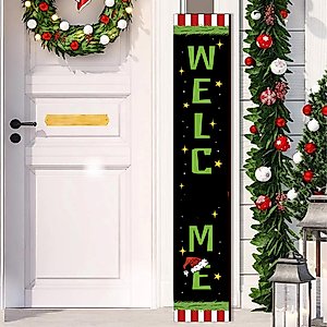 christmas Door Hanger Welcome Door Sign Front for Door Decoration - Standing Hanging Home Front Door Yard Wall Decorations
