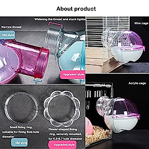 Qoyntuer Small Animals Sand Bathroom Cage Toilet Bathtub,Hamster External Toilet Bathroom Sand Bathing Box Removable Toilet Bathtub Sand Bath Container Pet Toy Acrylic Hamster Bathroom Cage (Blue)