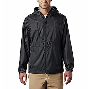 Columbia mens Flashback Windbreaker Jacket, Water Resistant Jacket, Black, Medium US