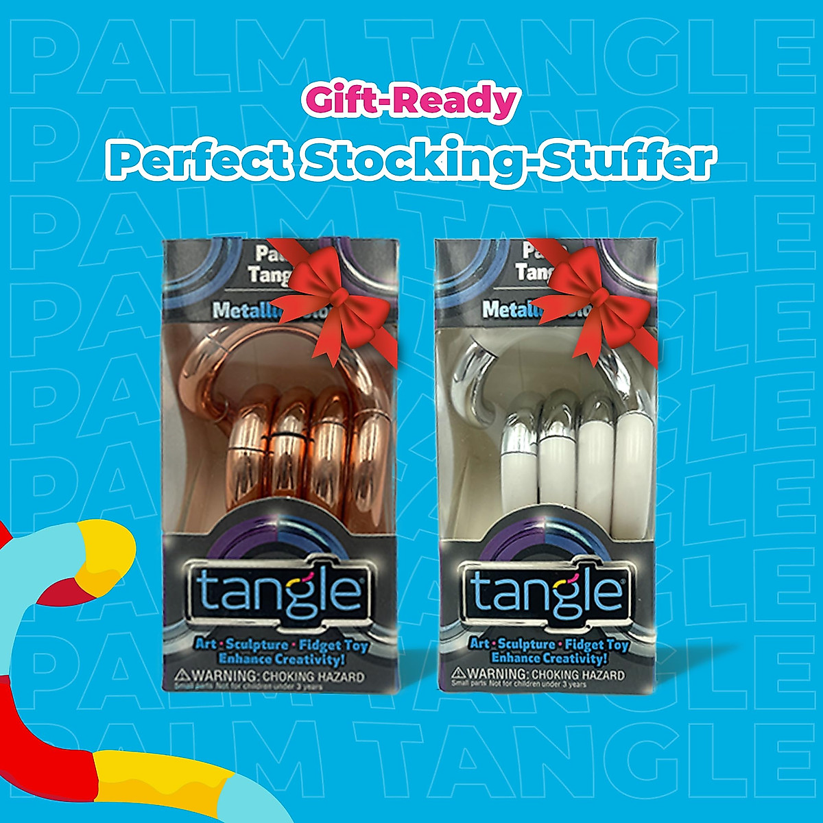 Tangle® Palm Metallic 2-Pack Steel Silver and Rose Gold