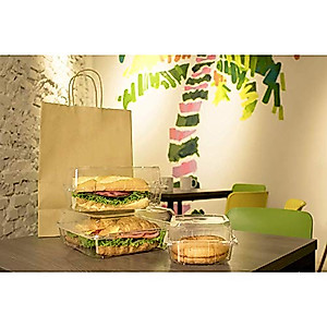 Karat FP-HC66PET-1C 6''X 6'' Pet Hinged Containers (Case of 500)