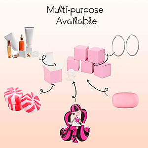 WonderPack Paper Boxes for Packaging - Pink Shipping Boxes - Cardboard Gift Box 2.1х2.1x2.1 Inches 6 Pack